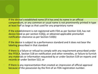 Adulteration & misbranding | PPT