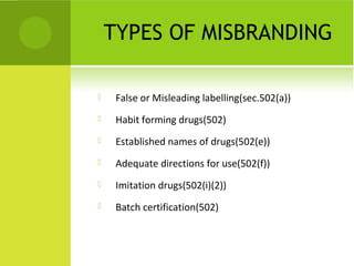 Adulteration & misbranding | PPT