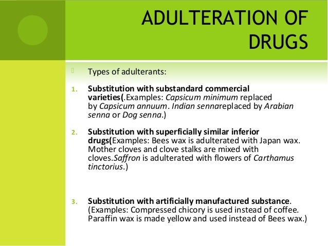 Adulteration & misbranding