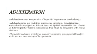 Adulteration of crude | PPTX