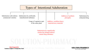 Adulteration of Crude Drug and Evaluation Methods | PDF