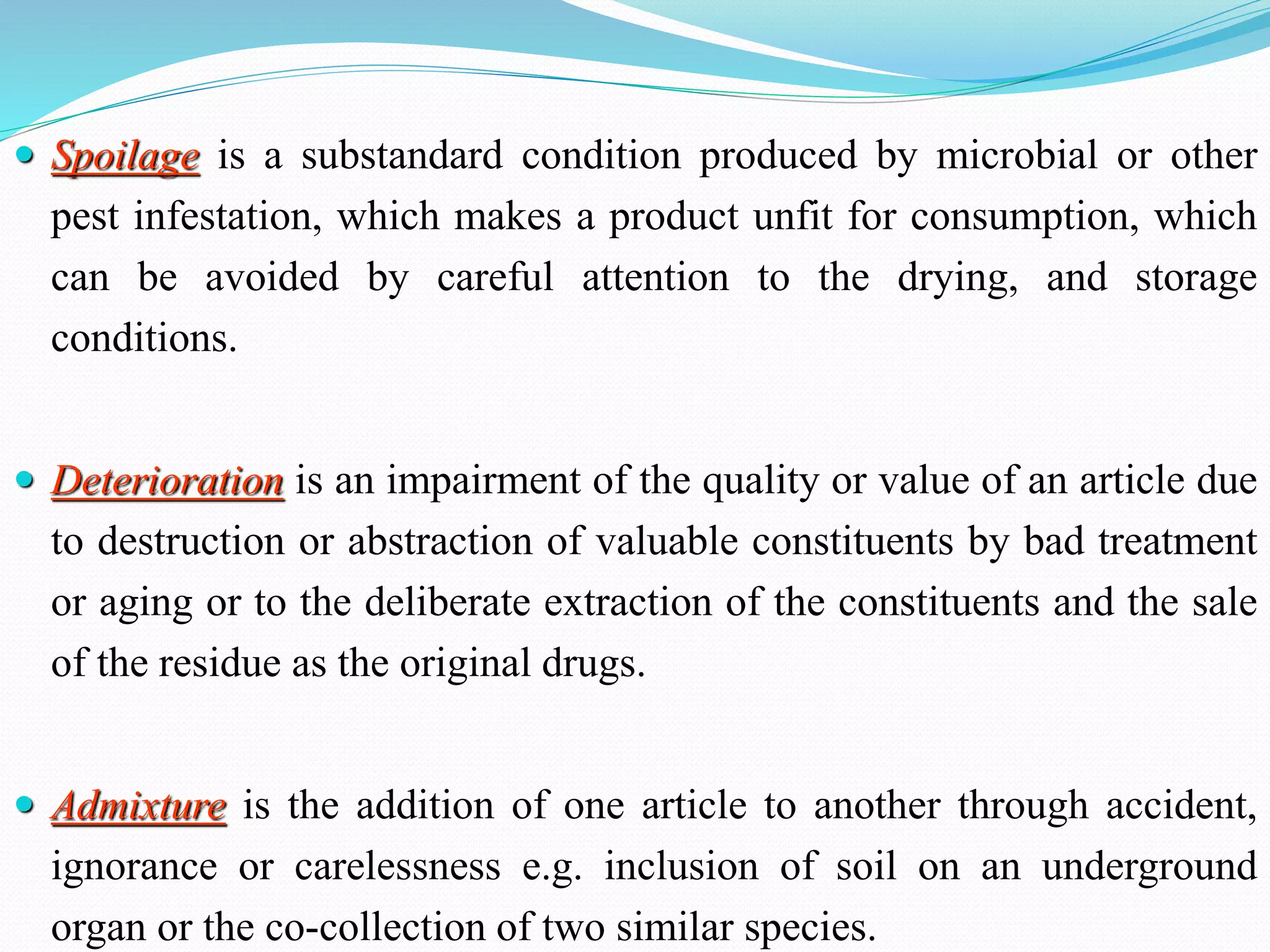 Adulteration of herbal drugs | PPTX