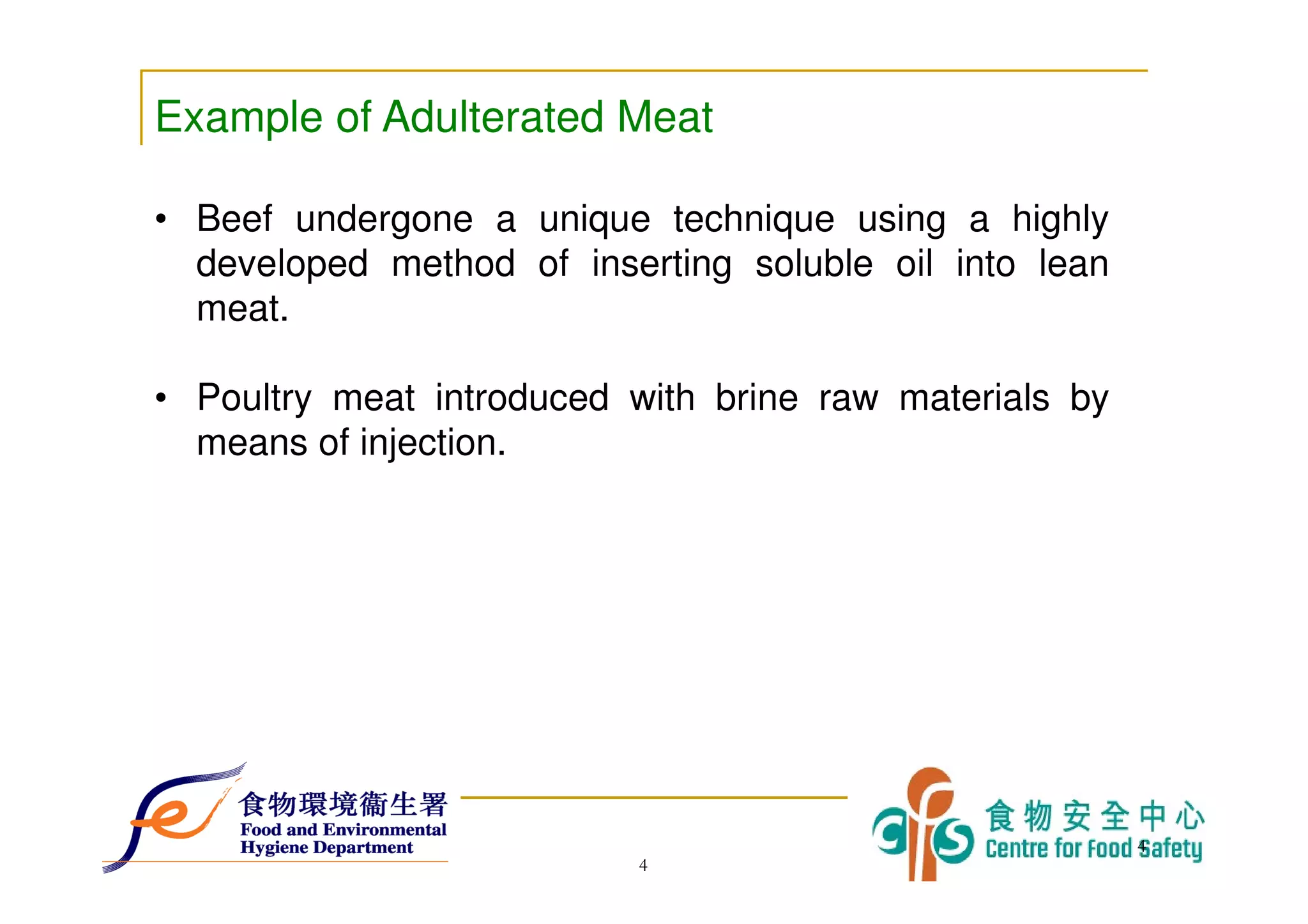 Adulteration of Meat | PDF