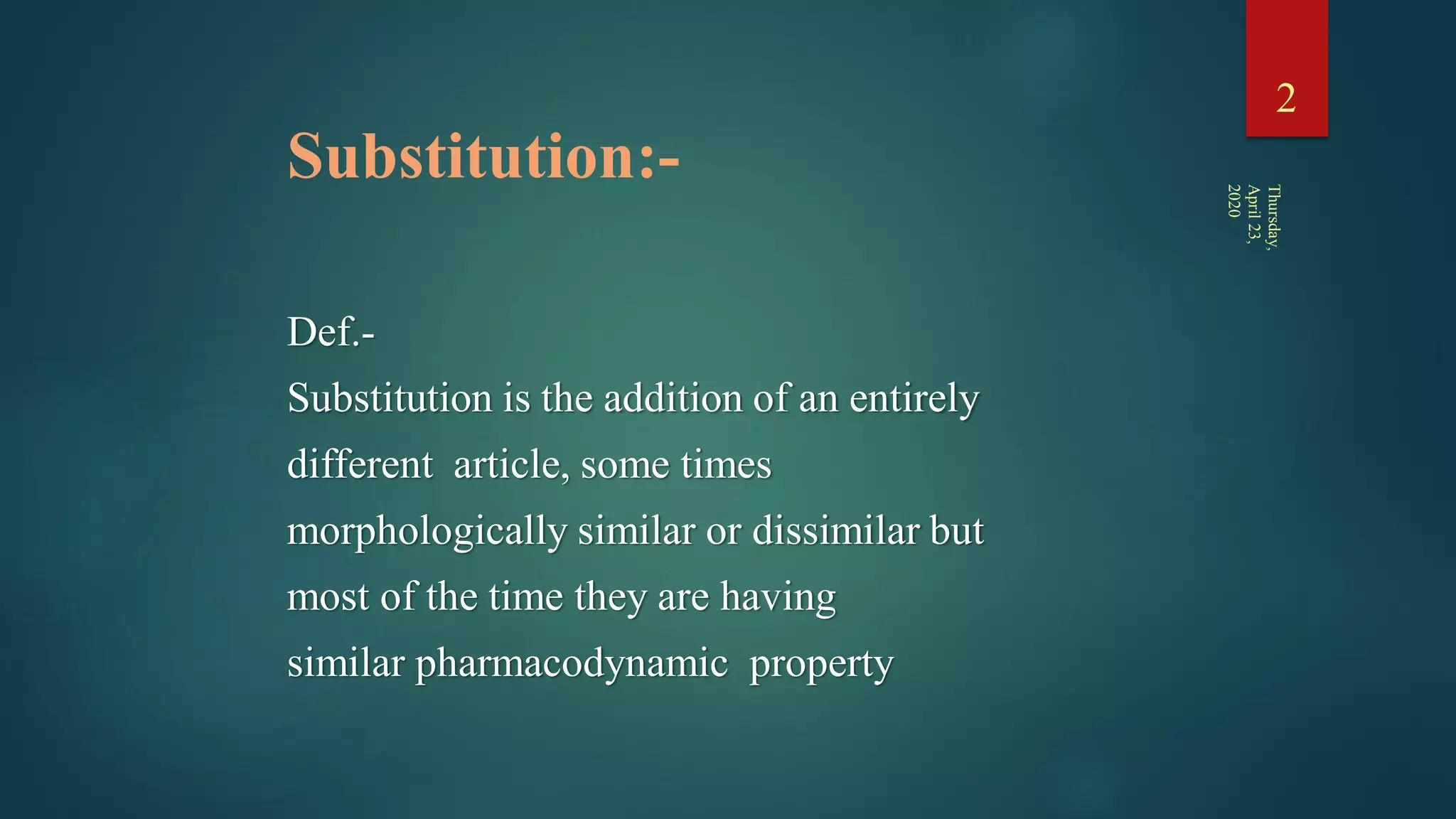 Substitution, Adulteration & controversial Herbal Drugs-By Dr. Rashmi ...