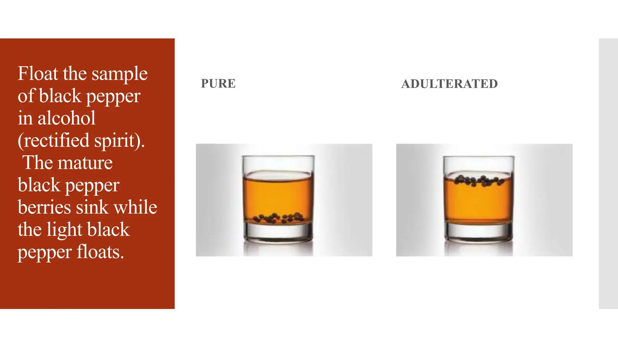 Detection of adulteration test in spices | PPTX