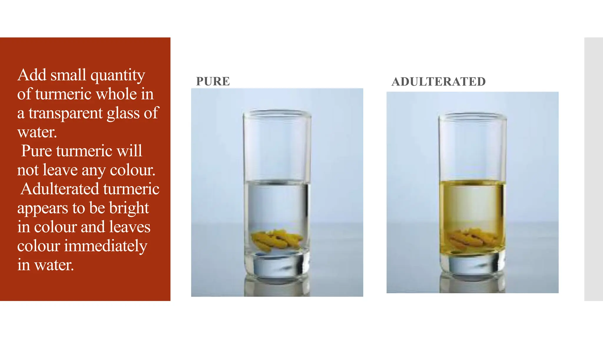 Detection of adulteration test in spices | PPTX