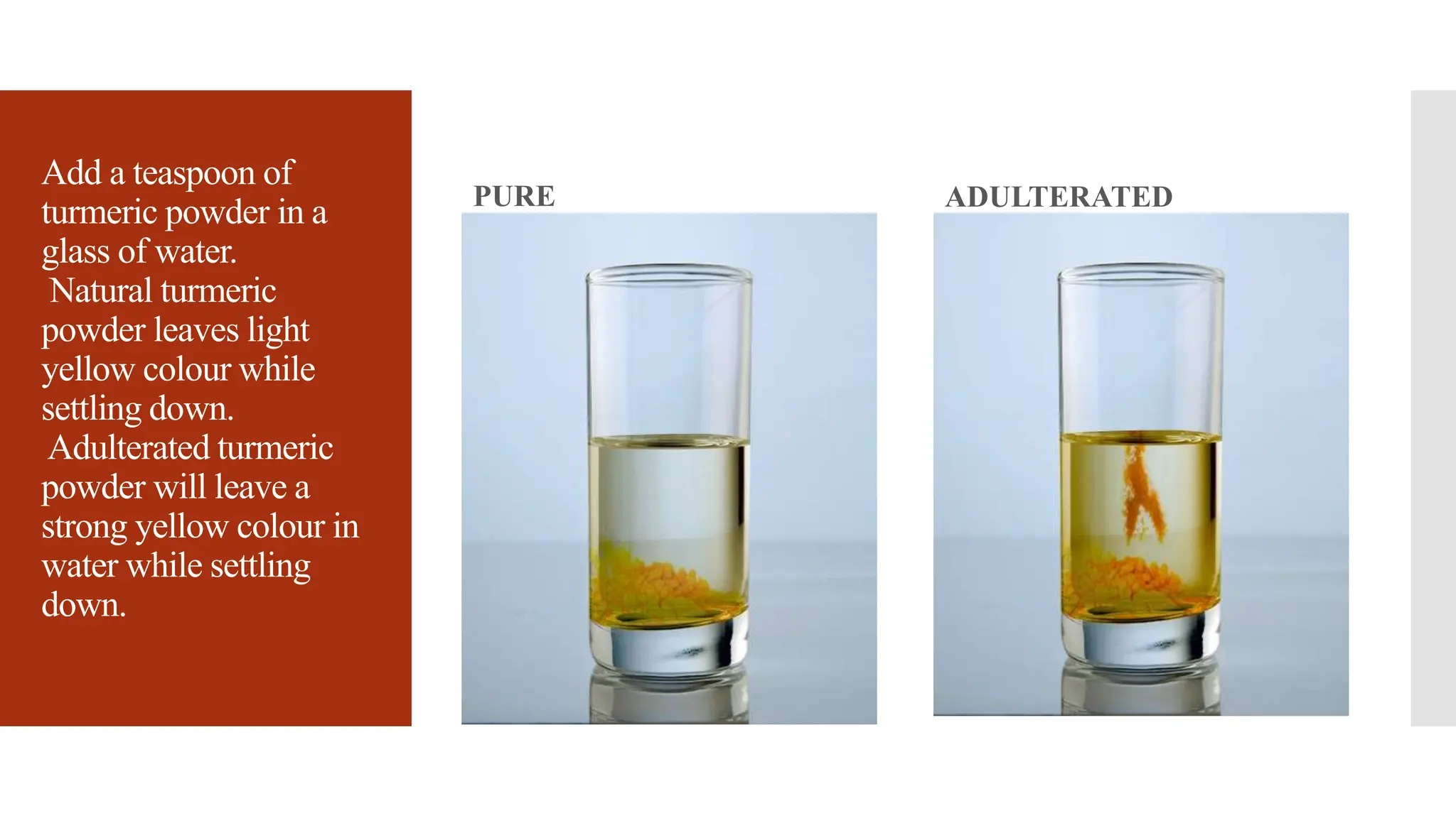 Detection of adulteration test in spices | PPTX