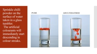 Detection of adulteration test in spices | PPTX