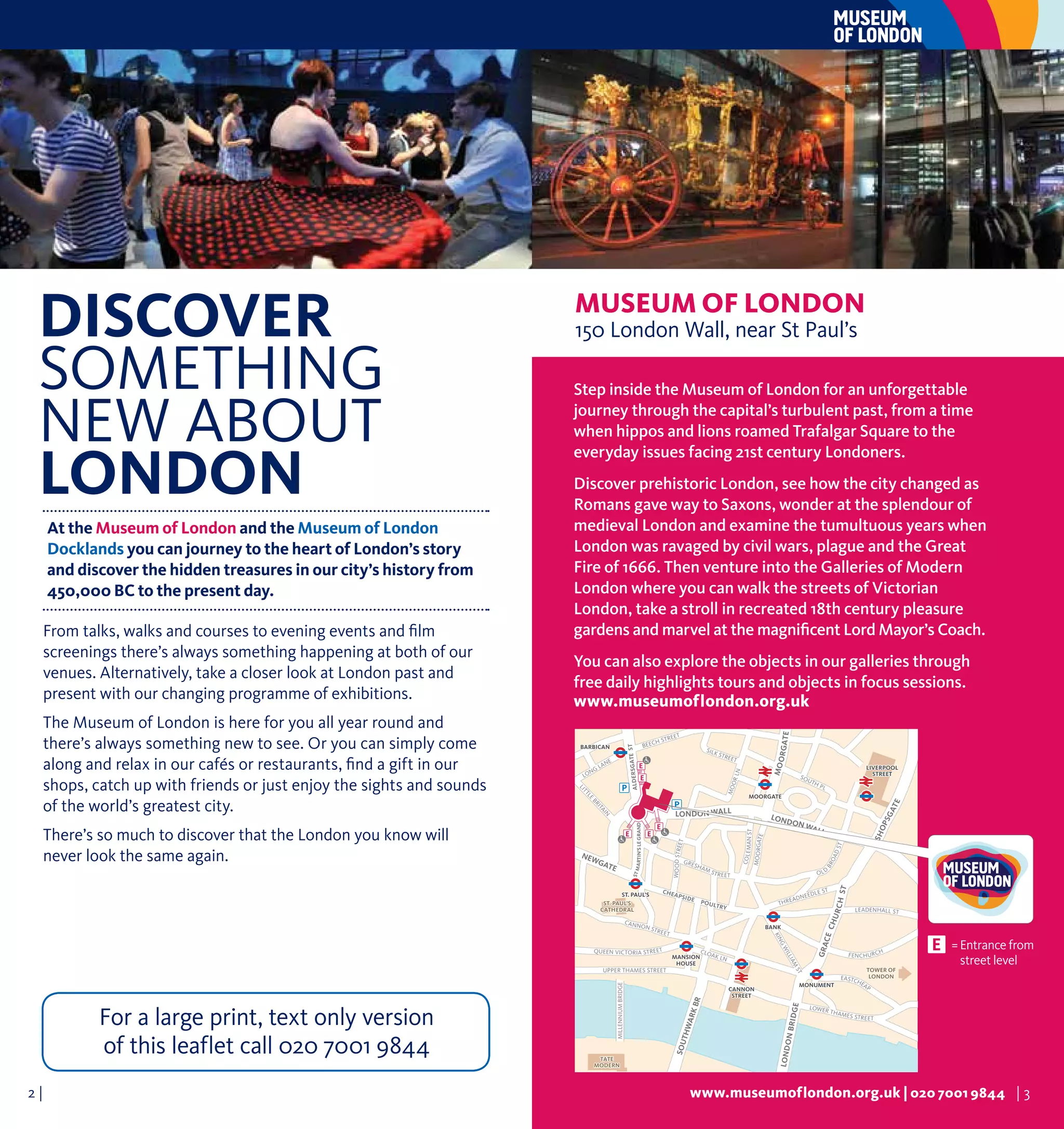 Museum of London Adult events leaflet | PDF