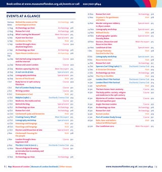Museum of London Adult events leaflet | PDF