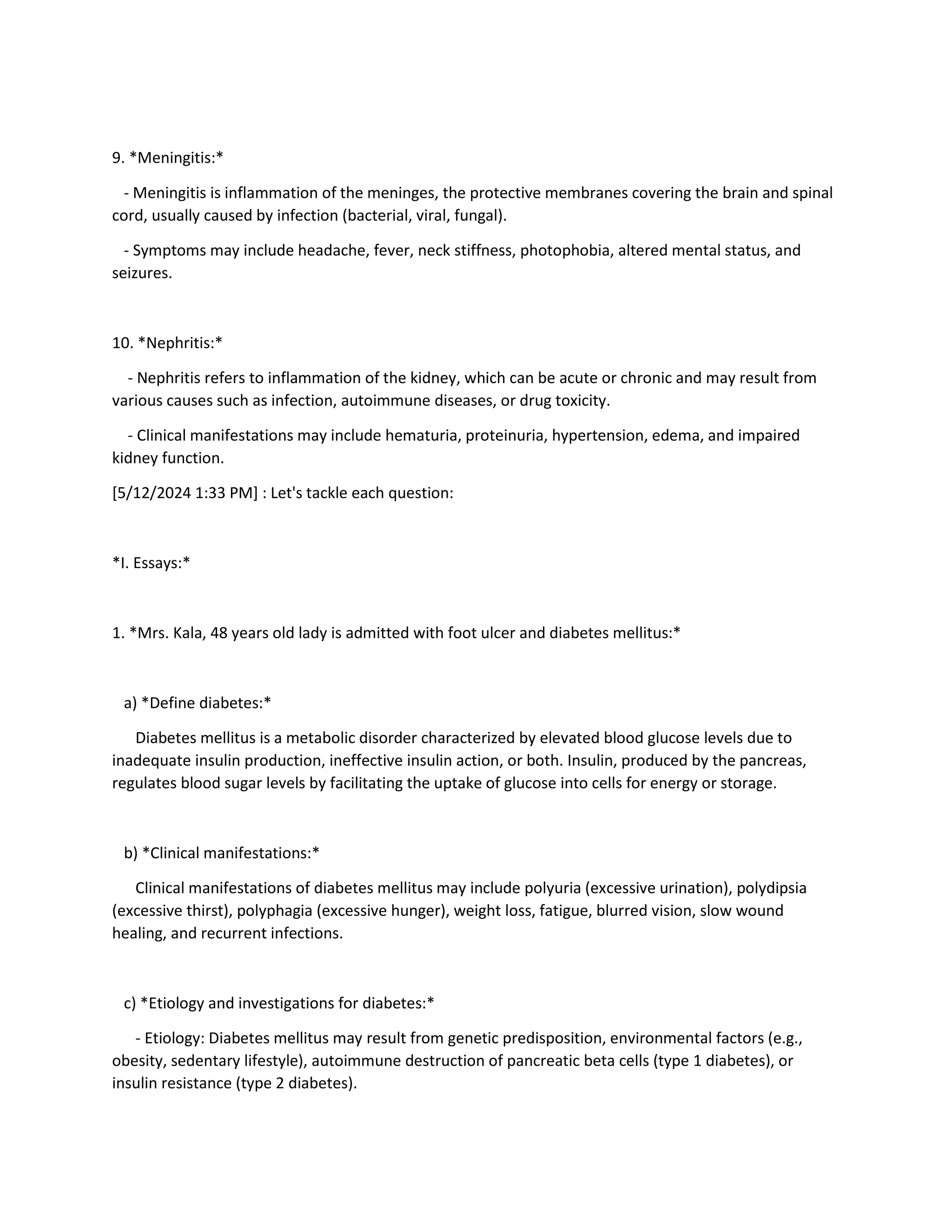 Mgr university bsc nursing adult health previous question paper with ...