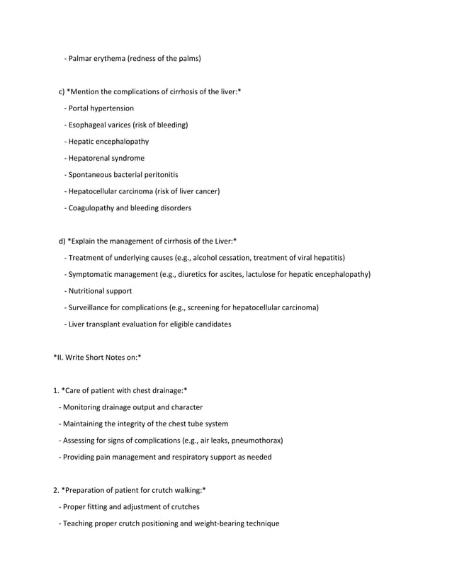 Mgr university bsc nursing adult health previous question paper with answers | DOCX | Lung and ...