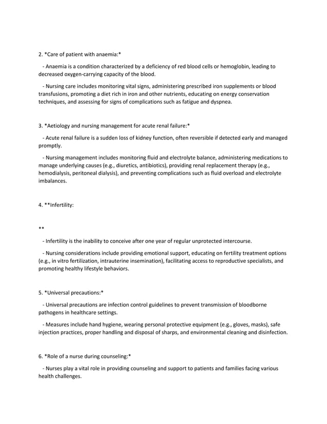 Mgr university bsc nursing adult health previous question paper with ...