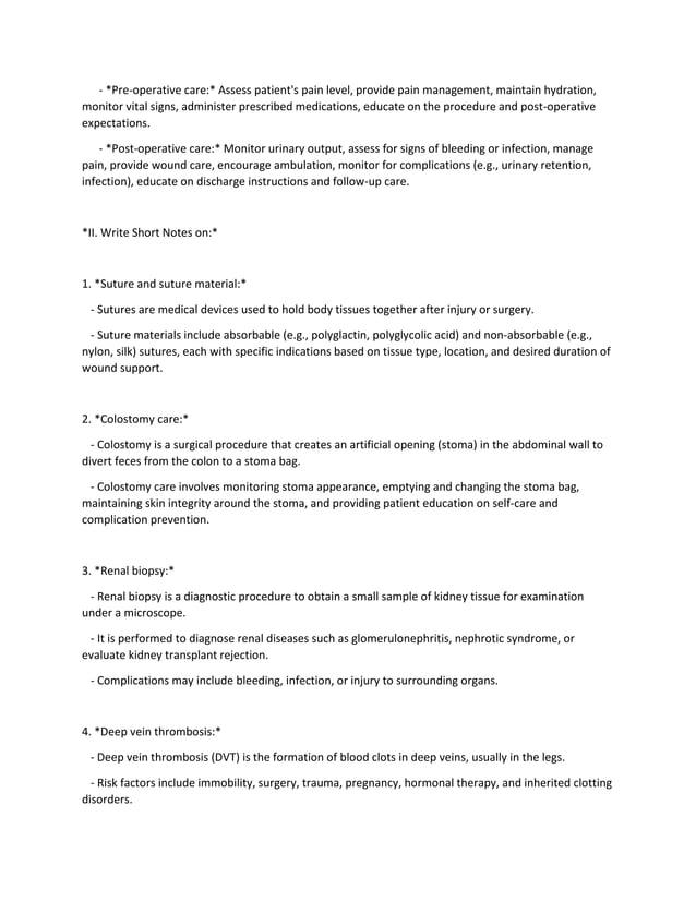 Mgr university bsc nursing adult health previous question paper with ...