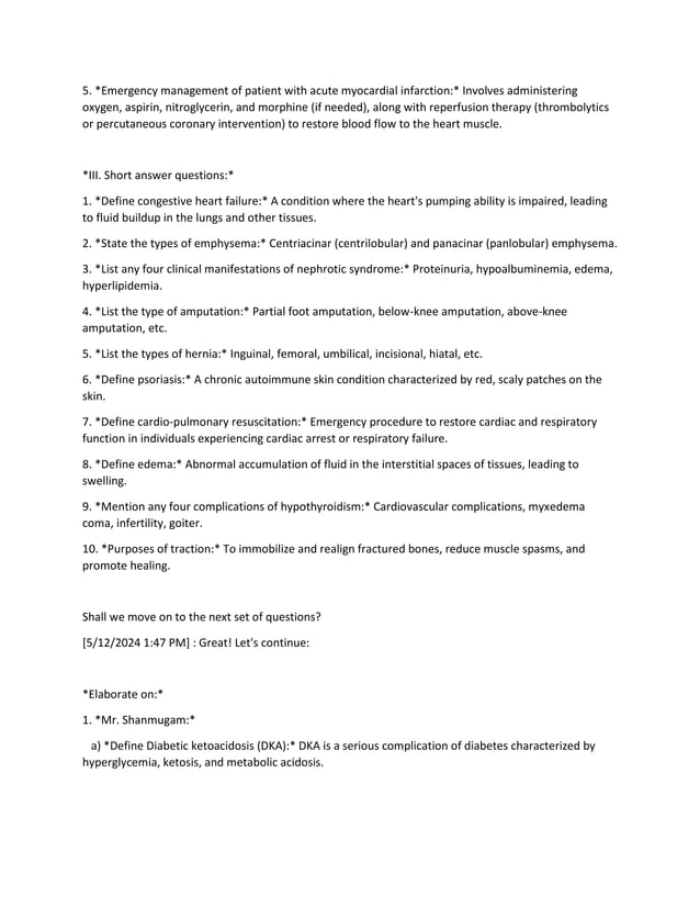 Mgr university bsc nursing adult health previous question paper with ...