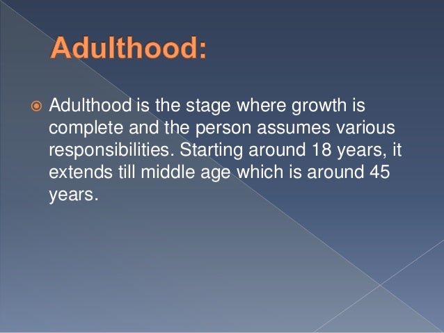Adulthood Meaning