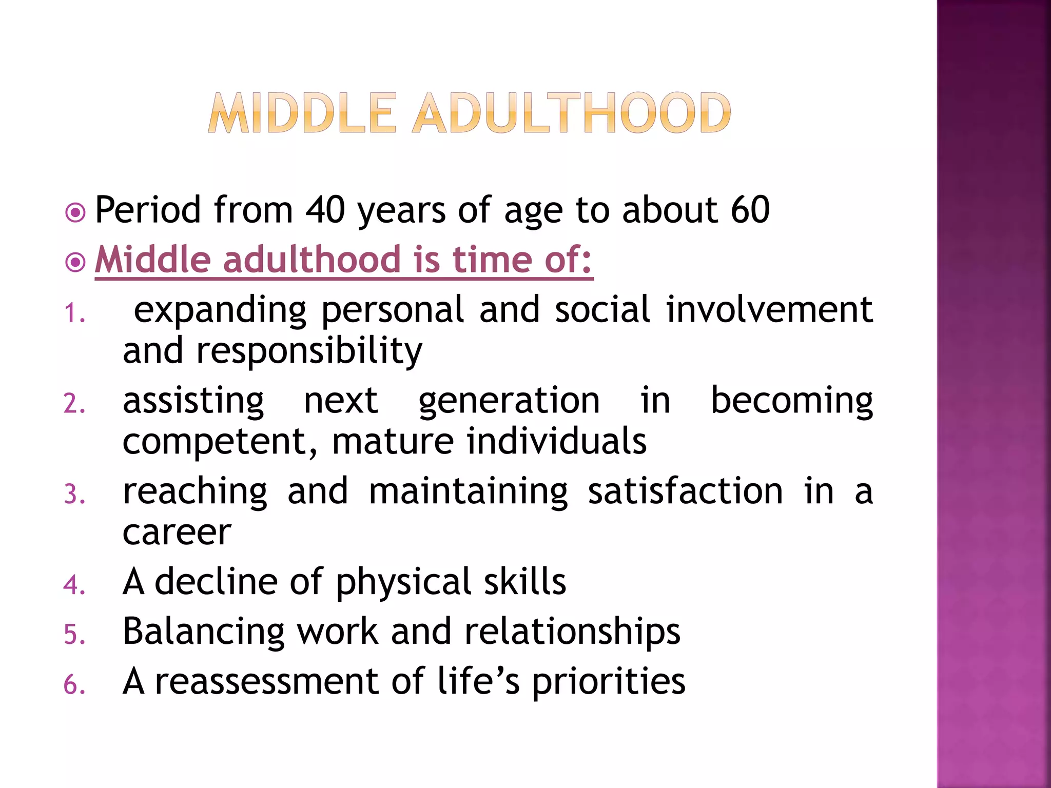 Adulthood age | PPTX