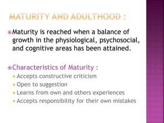 Adulthood age | PPTX