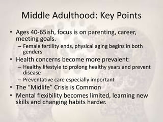 Adulthood Human Growth and Development | PPTX