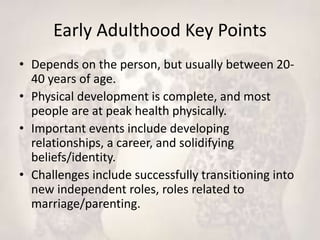 Early Adulthood Development