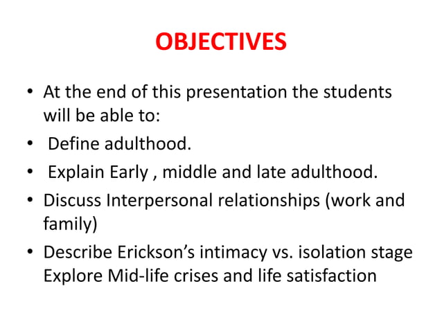 Adulthood Unit no 7.pptx developmental p | PPT
