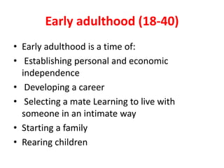 Adulthood Unit no 7.pptx developmental p | PPT