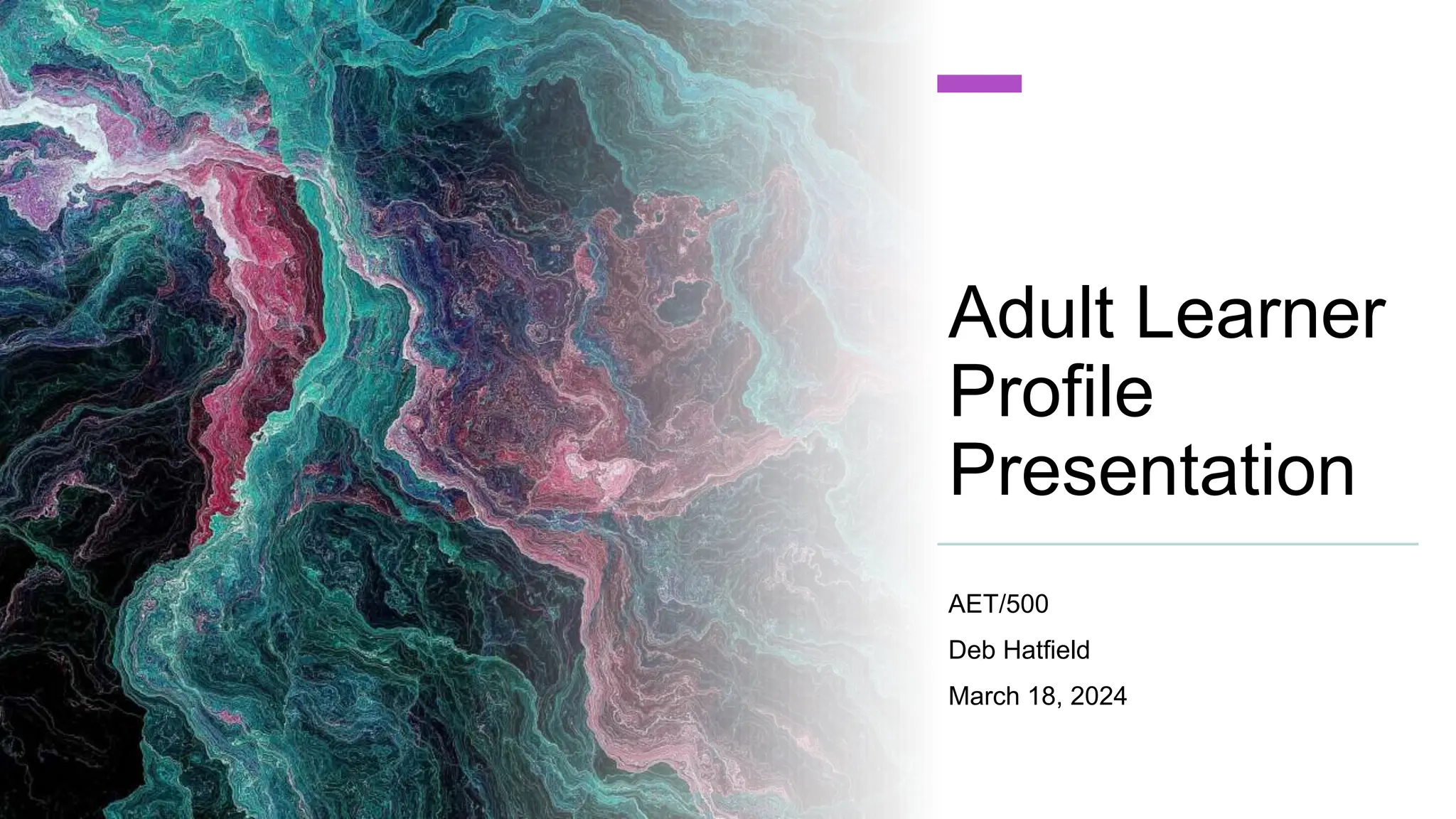 Adult Learner Profile presentation for School | PPT