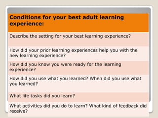 Adult Learning | PDF
