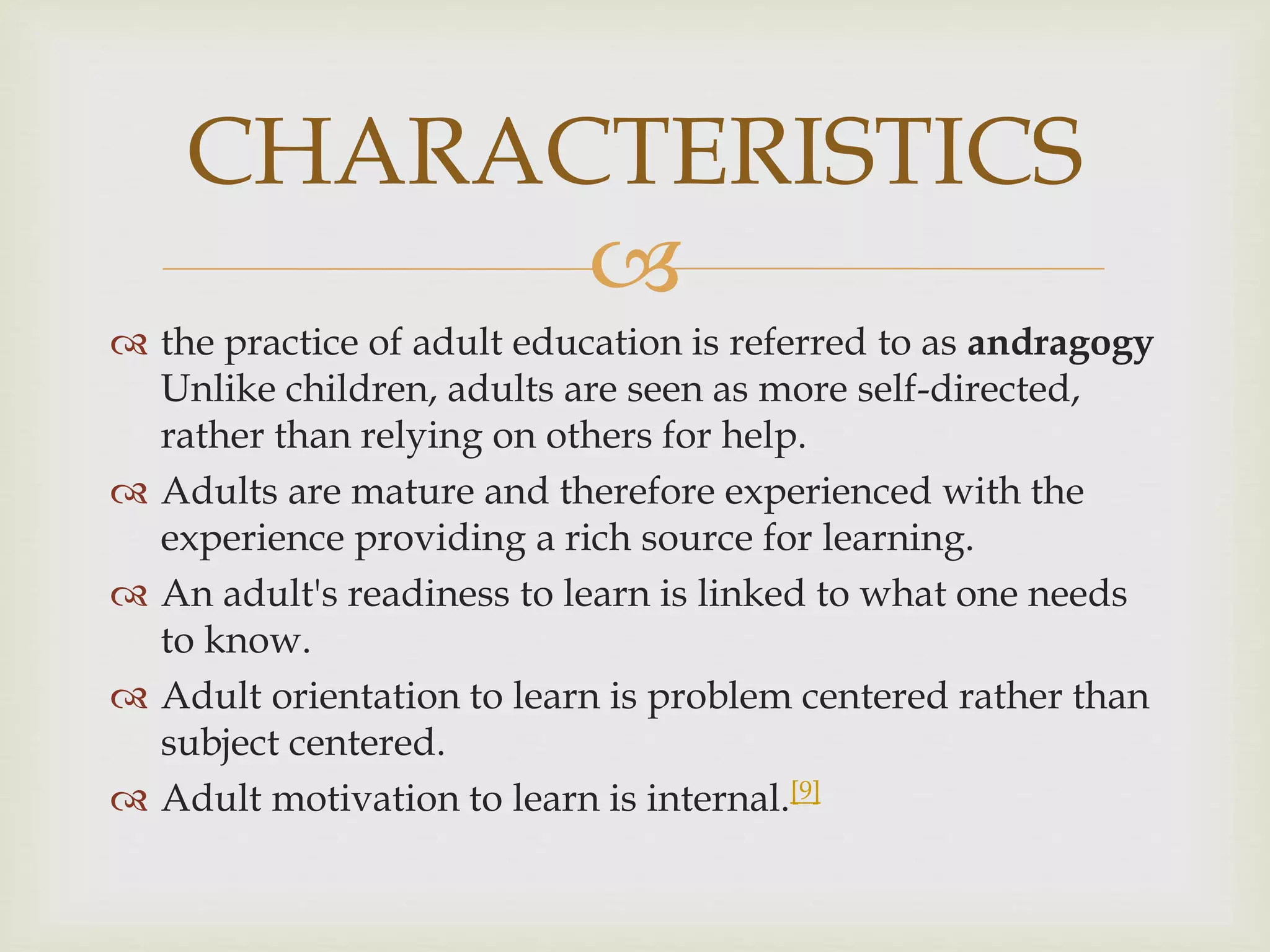 Adult learning 1 | PPTX