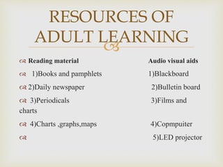 Adult learning 1 | PPTX
