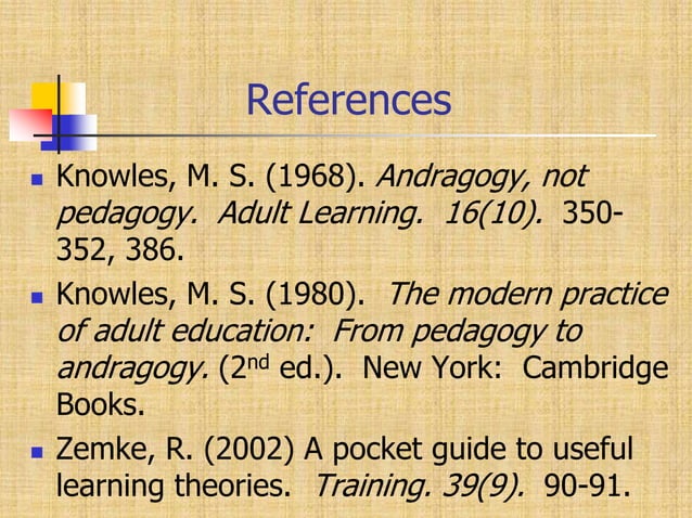 Adult learning 1_m_knowles | PPT