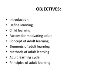 Adult learning | PPTX