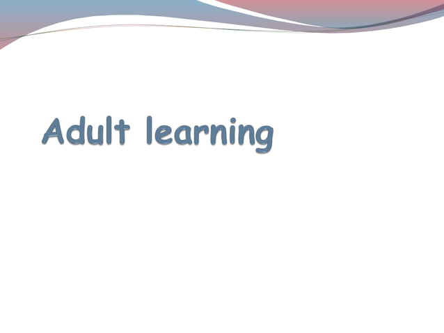 Adult learning (3) | PPT