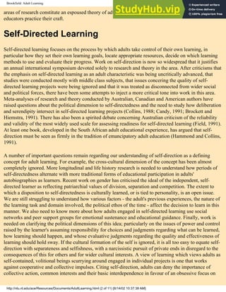 Adult Learning An Overview | PDF