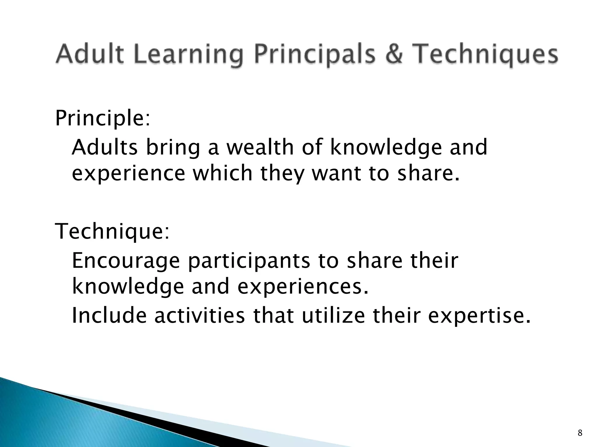 Adult Learning Basics | PPTX