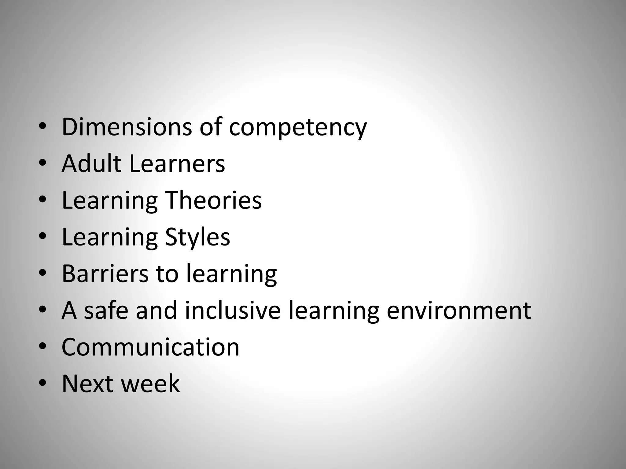 Adult learning environment april 15 | PPTX