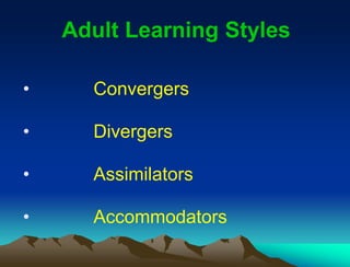 Adult Learning Experiential Learning Cycle | PPT