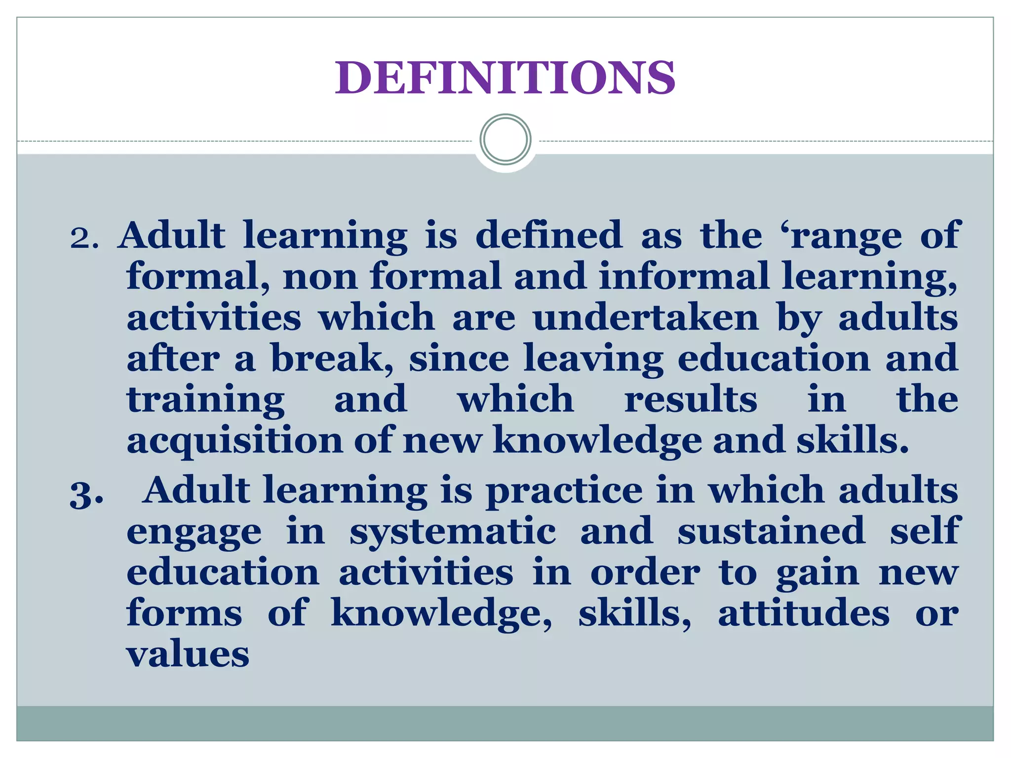 Adult learning Ppt | PPTX