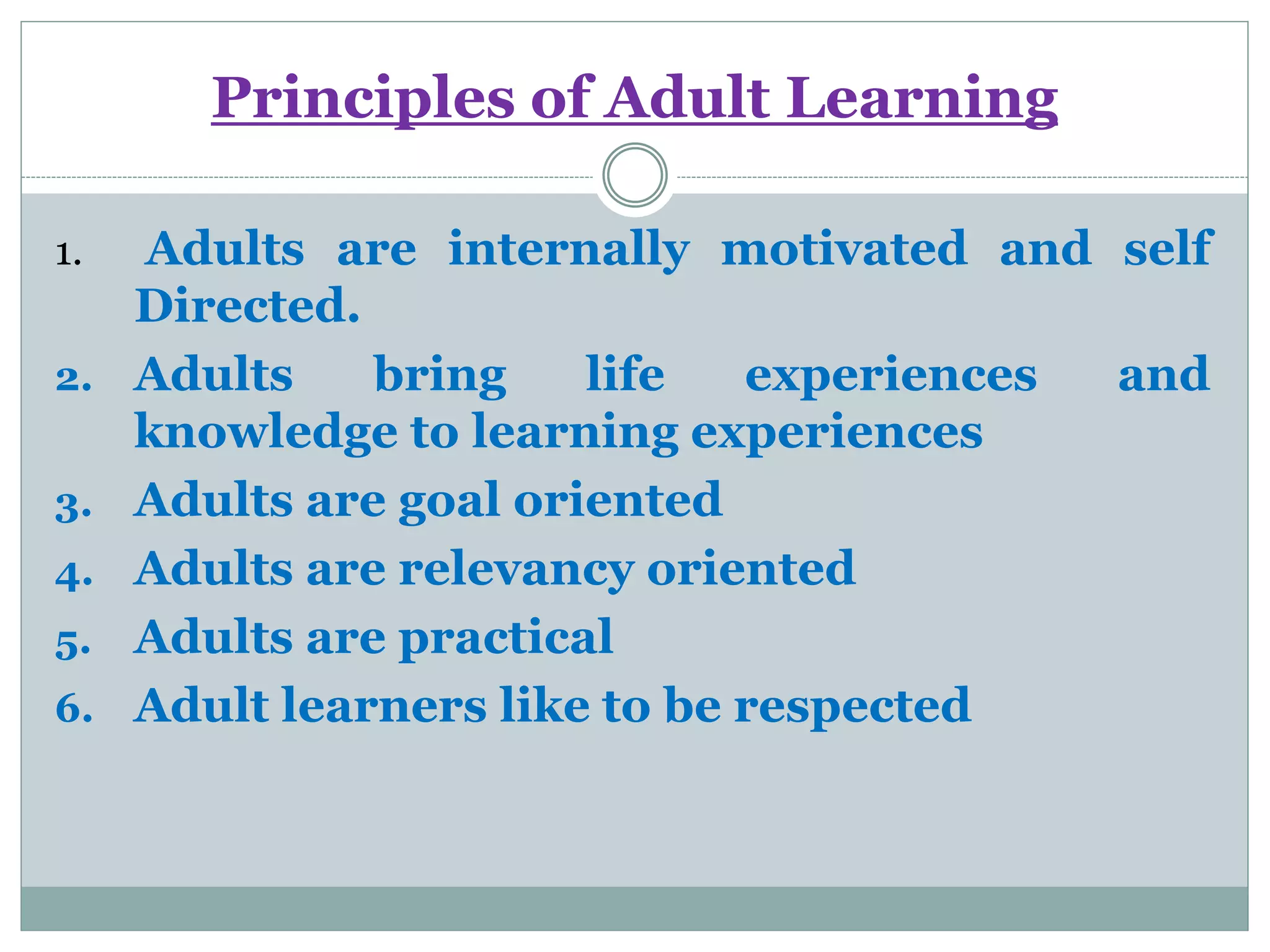 Adult learning Ppt | PPTX