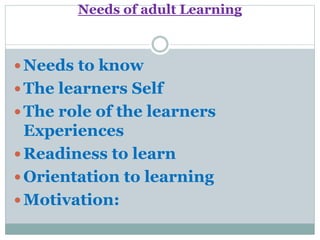 Adult learning Ppt | PPTX