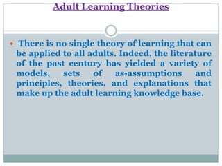Adult learning Ppt | PPTX