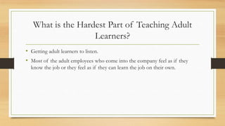 Adult learning in the workplace | PPTX