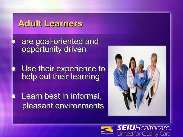Adult learning principles and facilitation | PPT