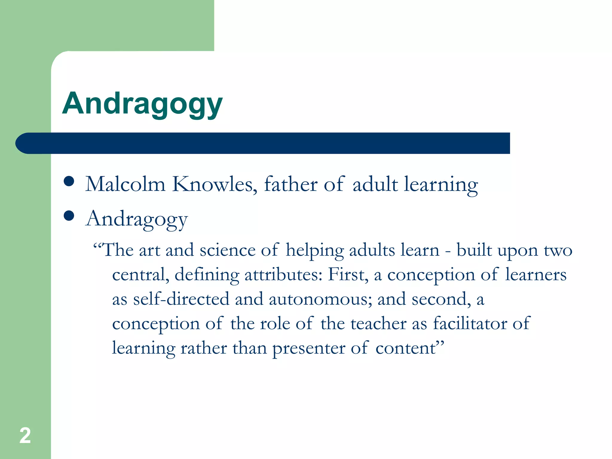 Adult Learning Principles Cycle | PPT