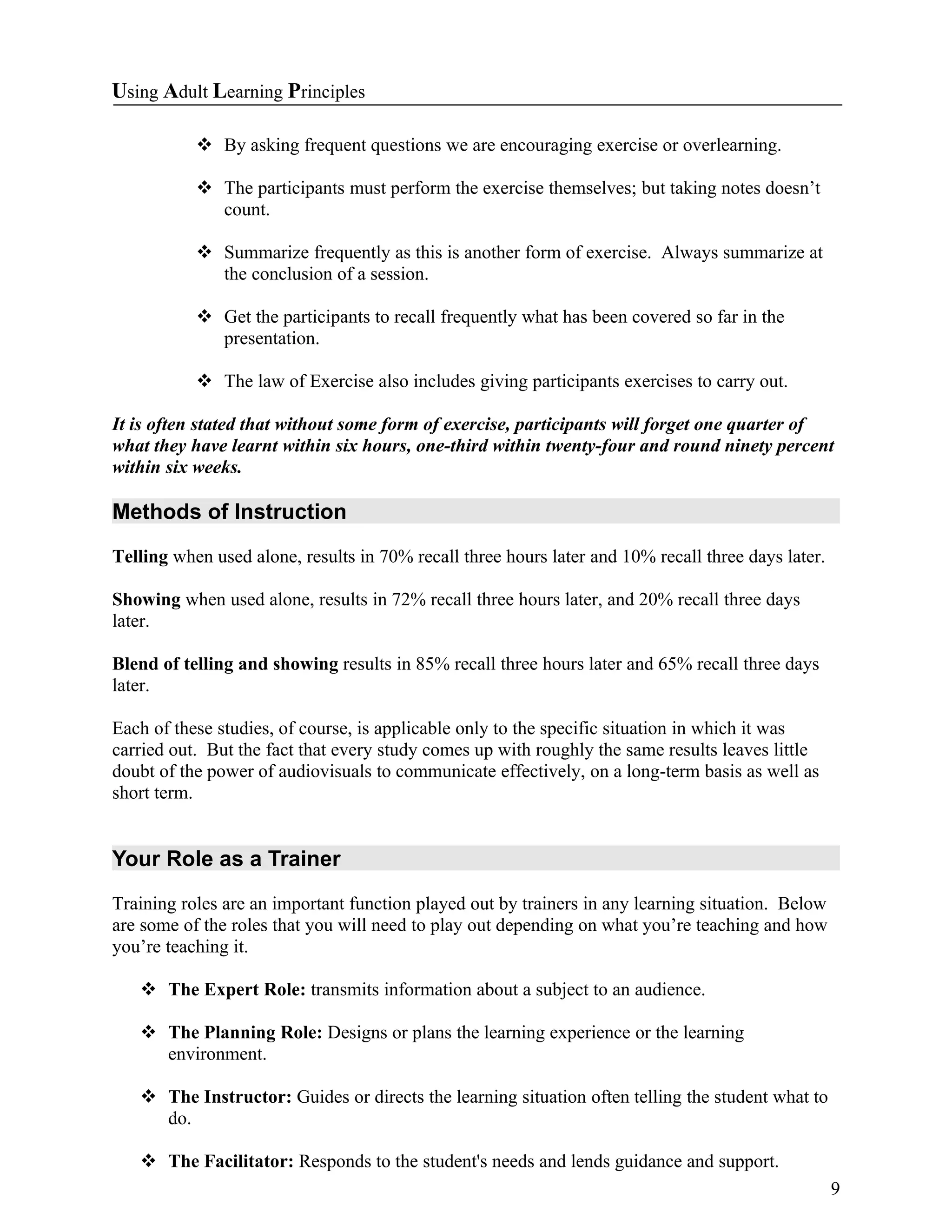 Adult learning principles_handout | DOC