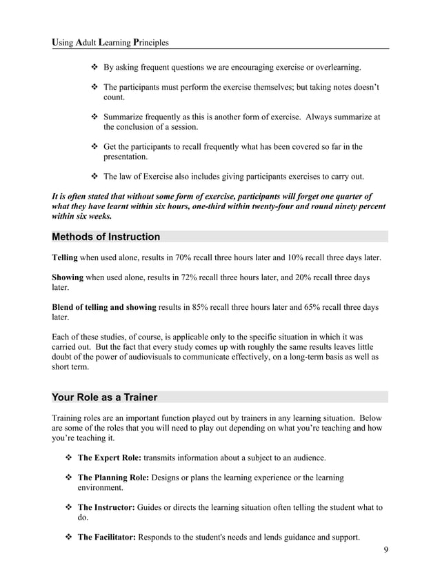 Adult learning principles_handout | DOC