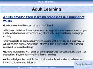 Adult Learning Process as a tools of transformation | PPT
