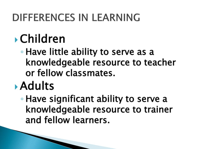 Adult Learning Styles and Training Methods | PDF | Adult Education ...