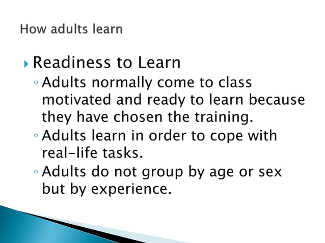 Adult Learning Styles and Training Methods | PDF | Adult Education ...