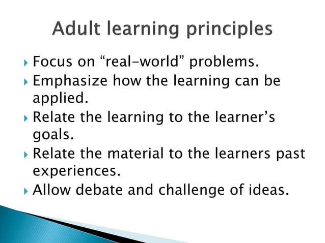 Adult Learning Styles and Training Methods | PDF | Adult Education ...